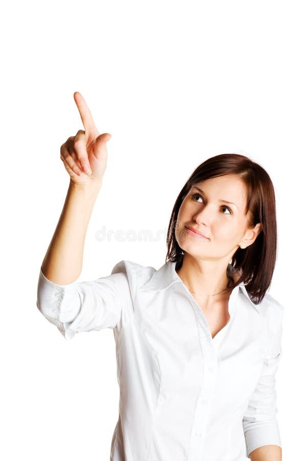 Mujer De Negocios Presentando Foto de archivo - Imagen de dedo, gesto ...