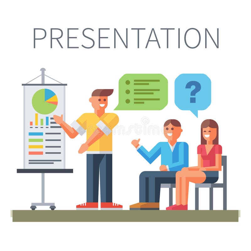 Presentatie Bedrijfs Opleiding Vector Illustratie - Illustration of ...