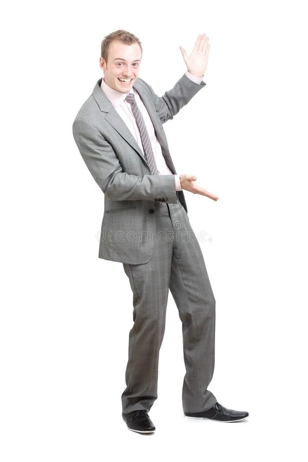 Presentation stock photo. Image of model, introducing - 14572484