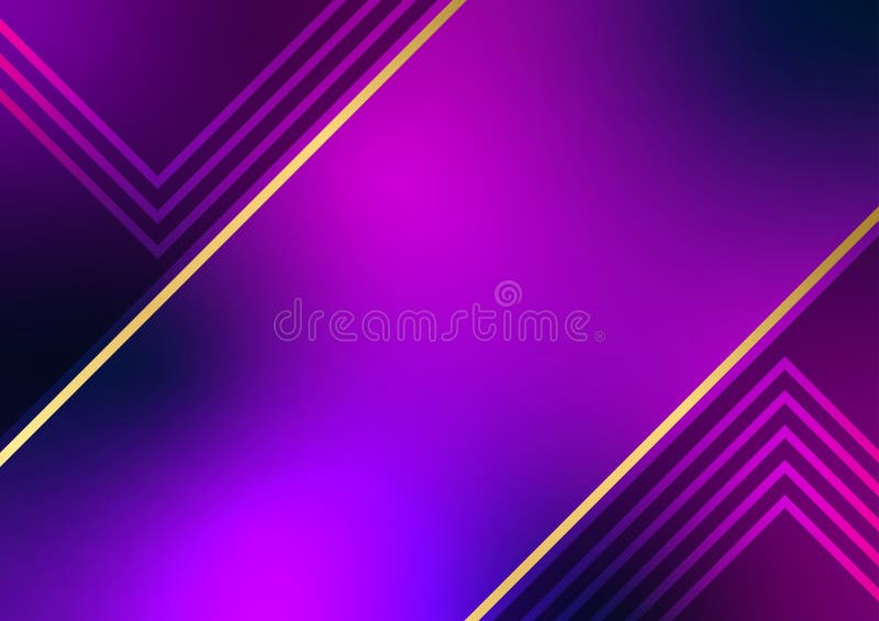 Presentation Abstract Purple Gradient Gold Line Triangle Banner ...