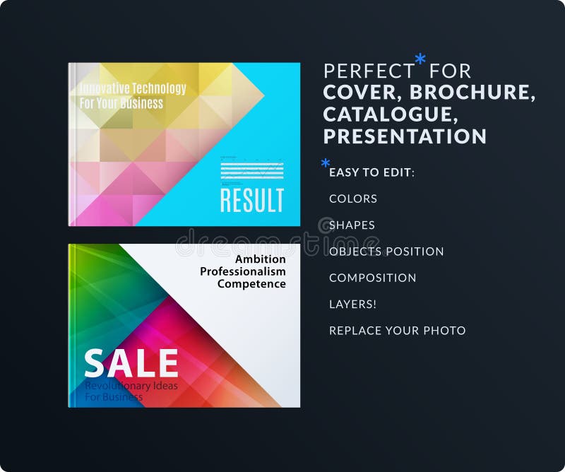 Presentation. Abstract Vector Set of Modern Horizontal Templates with ...