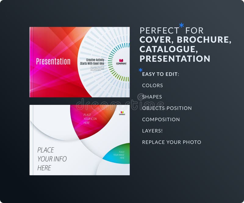 Presentation. Abstract Vector Set of Modern Horizontal Templates with ...