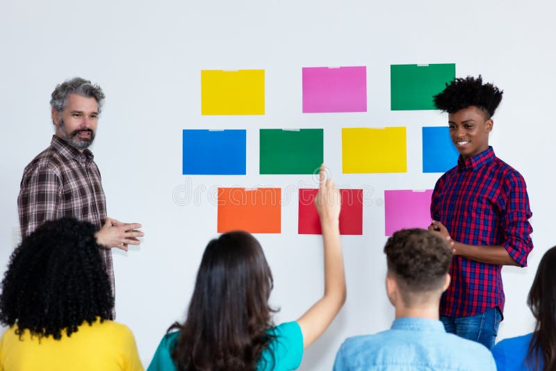 It Workshop at University. Group of Students on Class with Computer ...