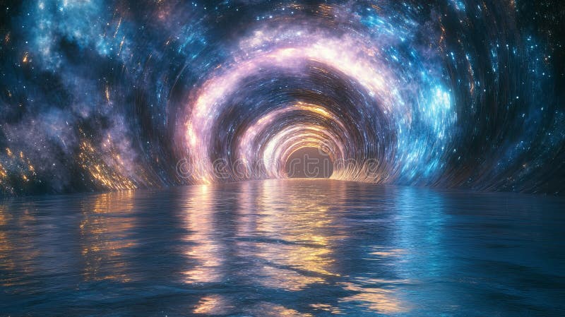 A Presentation Background Featuring an Abstract Hyperloop Tunnel Design ...