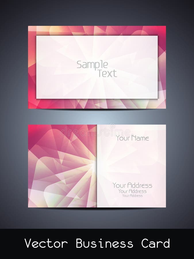 Presentation of Beautiful Visiting Card Design. Stock Vector ...