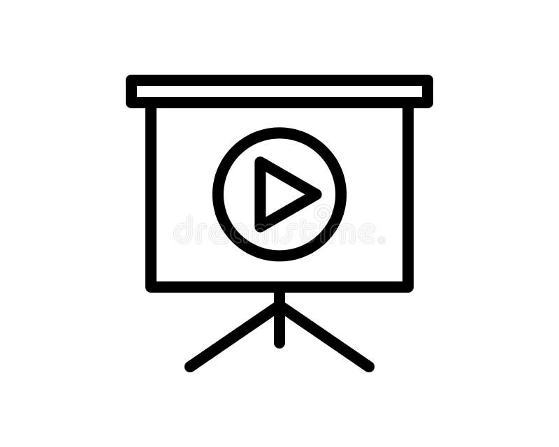 Presentation Billboard Sign Icon. Scheme and Diagram Symbol. Graphic ...