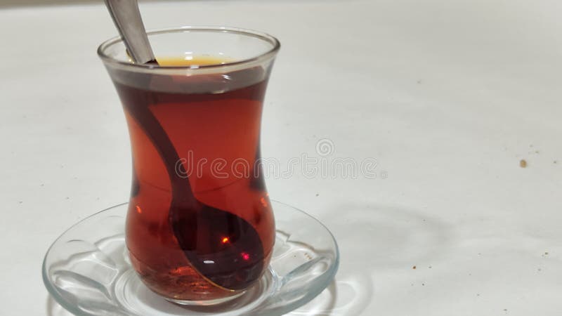 Presentation of Black Tea in a Glass. Turkish Tea Image. Stock Photo ...
