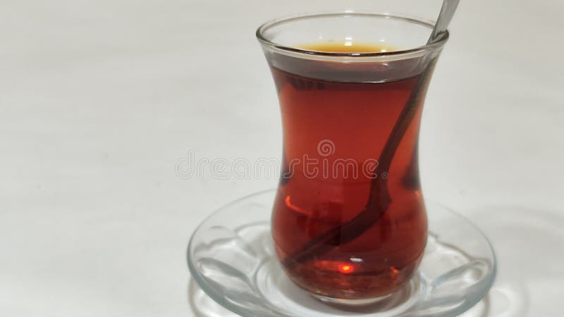 Presentation of Black Tea in a Glass. Turkish Tea Image. Stock Photo ...