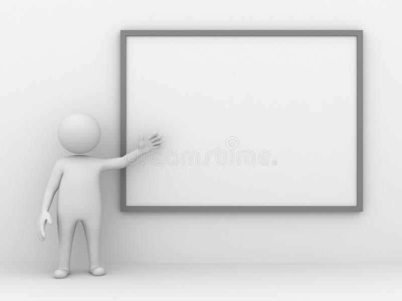Presentation with Blank Board Stock Illustration - Illustration of ...