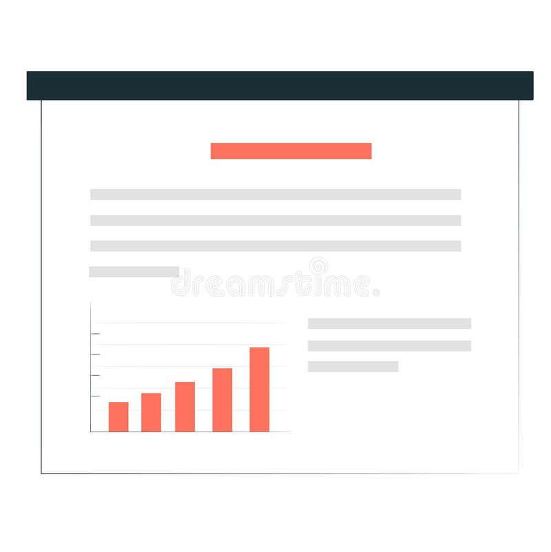 Presentation Board with Charts Text Stock Vector - Illustration of ...