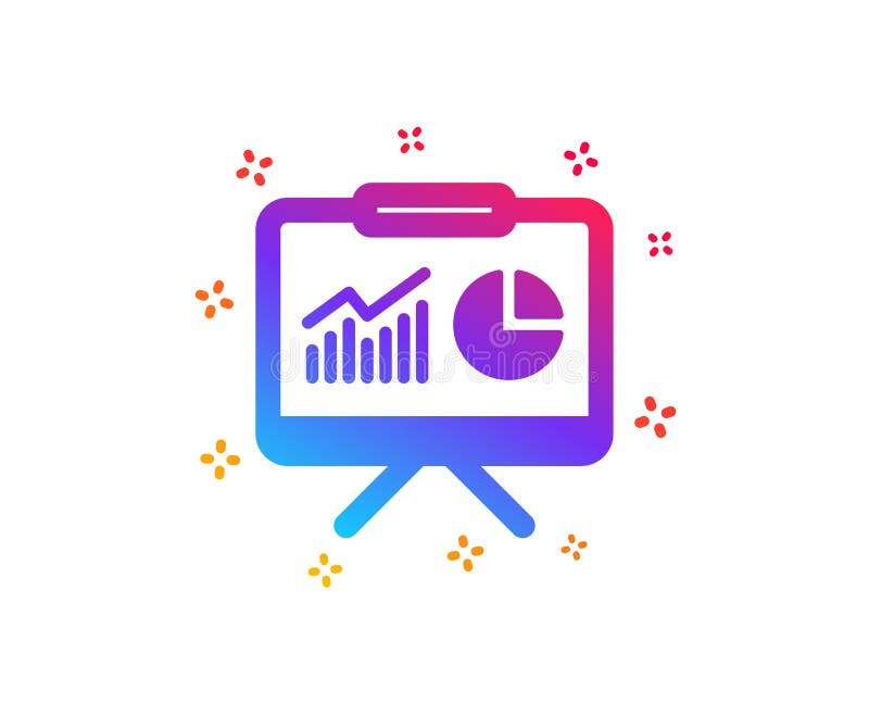 Presentation Board Icon. Report Chart Sign. Vector Stock Vector ...