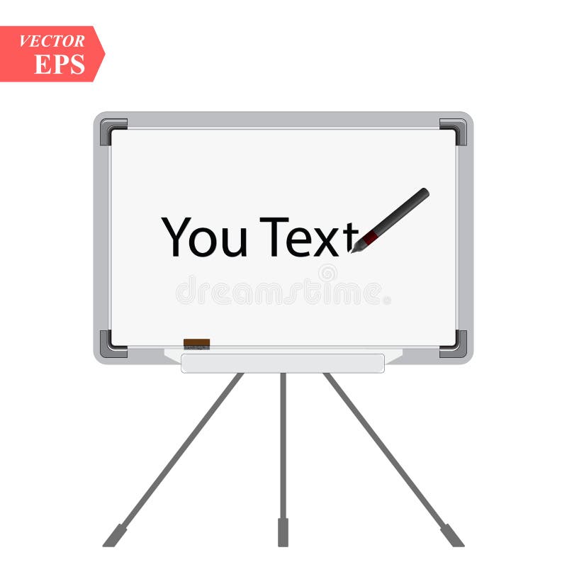 Presentation Board Icon. Your Text Board Isolated on White Vector ...