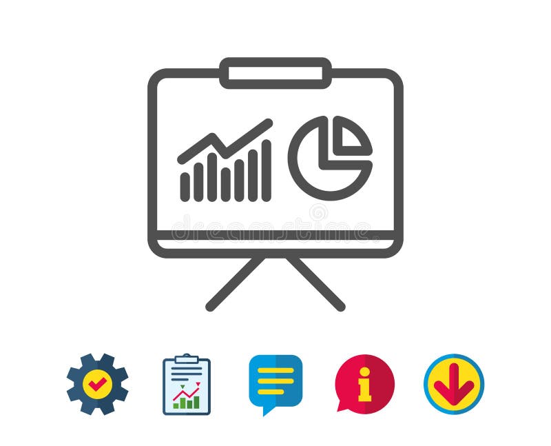Presentation Board Simple Icon. Report Chart Sign. Stock Vector ...