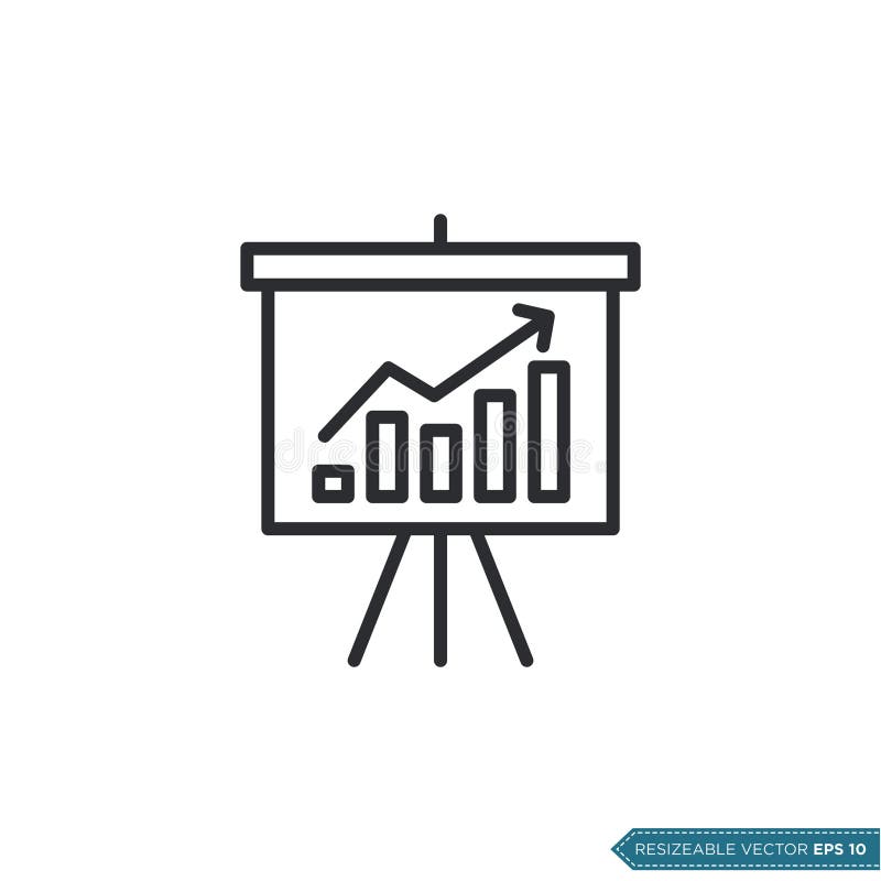 Presentation Board Meeting Icon Vector Logo Template Stock Vector ...