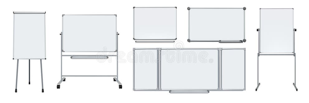 Presentation Board. Office Whiteboard. 3D School Study Workshop or ...