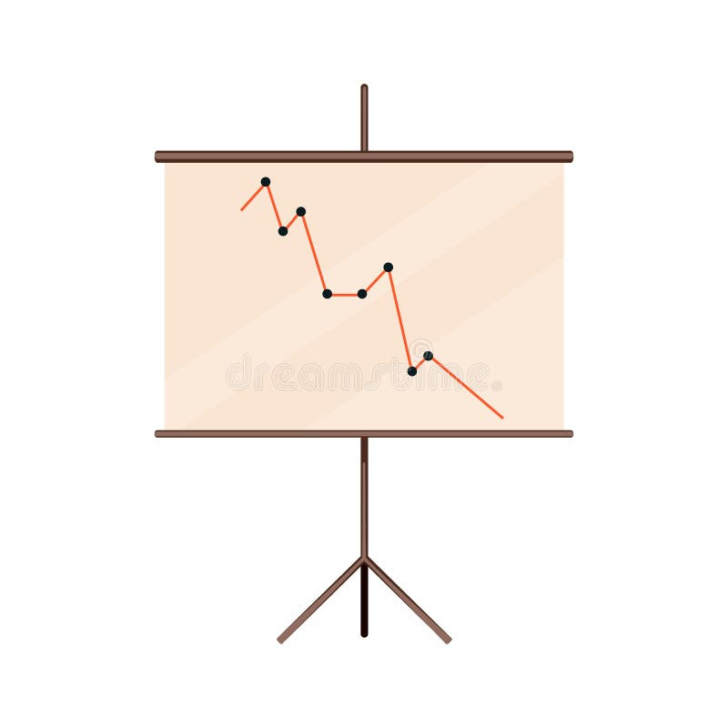 Presentation Board Roller Screen Cartoon Isolated Illustration Stock ...