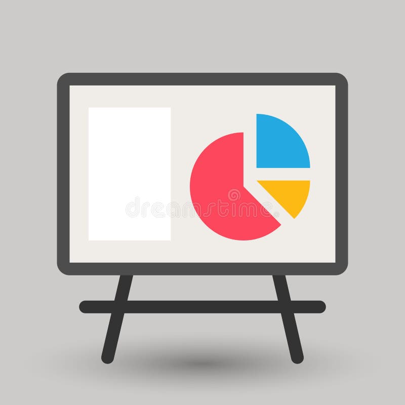 Presentation Board, Showing Data Analytic in Pie Chart, Vector ... Presentation Board, Showing Data Analytic in Pie Chart, Vector ...