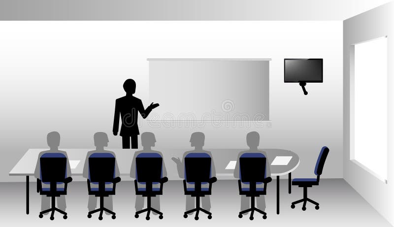 Presentation in the Boardroom Stock Vector - Illustration of strategy ...