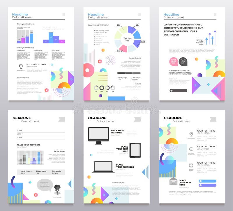Presentation Booklet - Set of Modern Vector Abstract Templates Stock ...