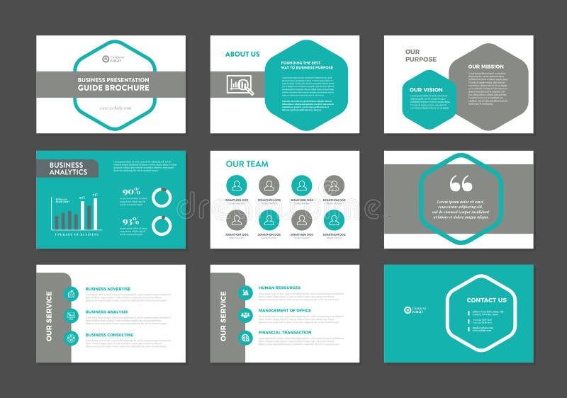 Business Presentation Brochure Guide Design | Powerpoint Â Slide ...