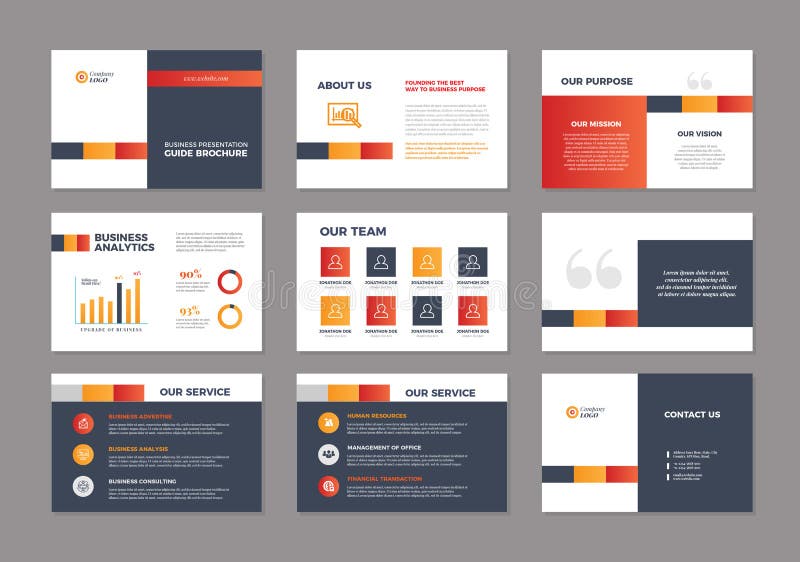 Business Presentation Brochure Guide Design | Powerpoint Â Slide ...