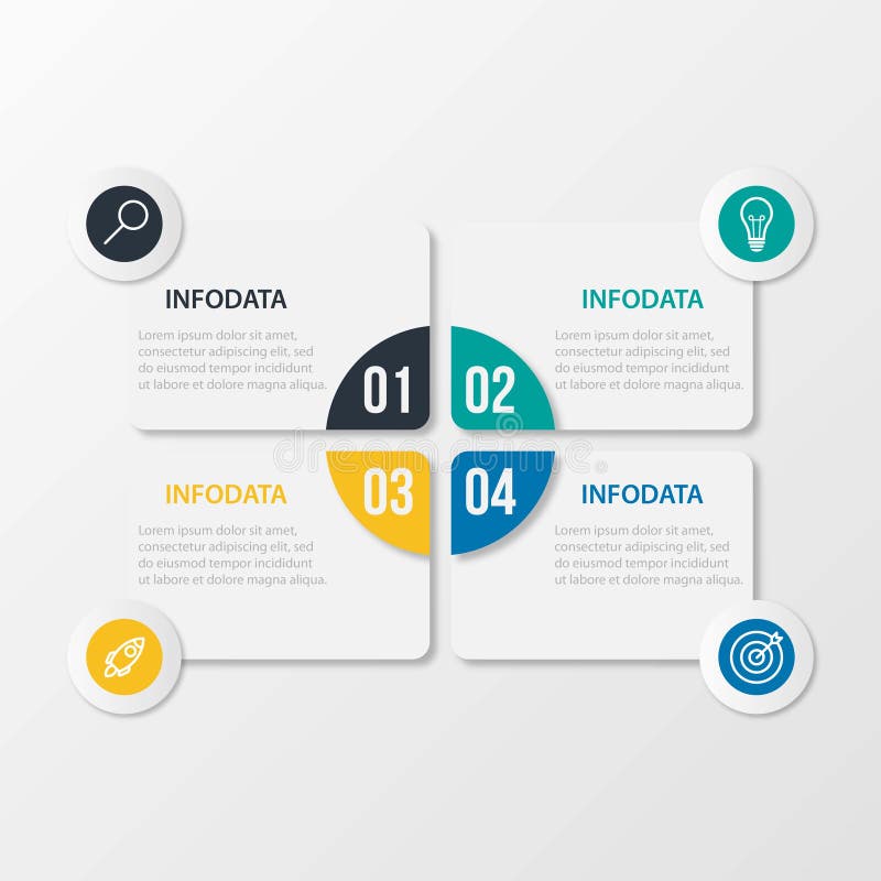 Presentation Business Infographic Template with 4 Options Stock Vector ...