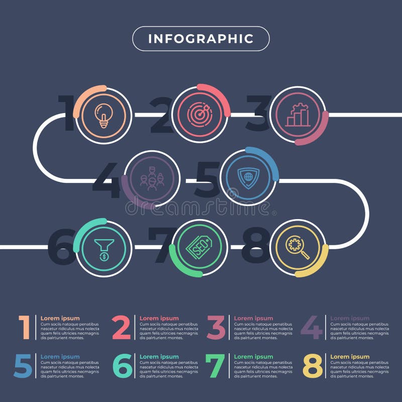 Presentation Business Infographic Template with Options. Vector ...