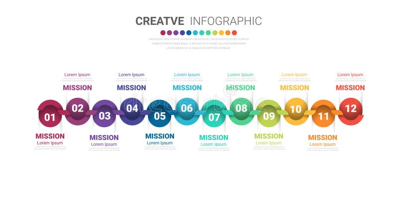 Presentation, Business Infographics Template for 12 Options, Steps or ... Presentation, Business Infographics Template for 12 Options, Steps or ...