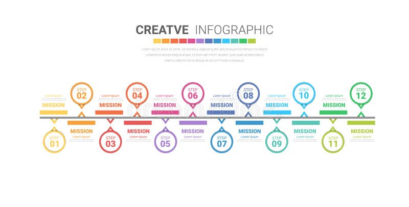 Presentation, Business Infographics Template for 12 Options, Steps or ... Presentation, Business Infographics Template for 12 Options, Steps or ...