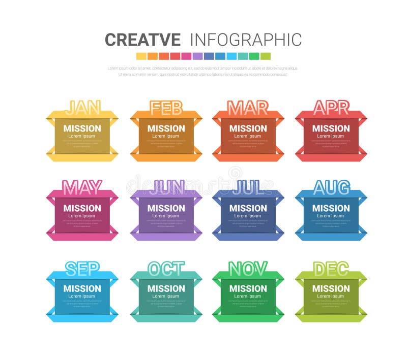 Presentation, Business Infographics Template for 12 Options, Steps or ...