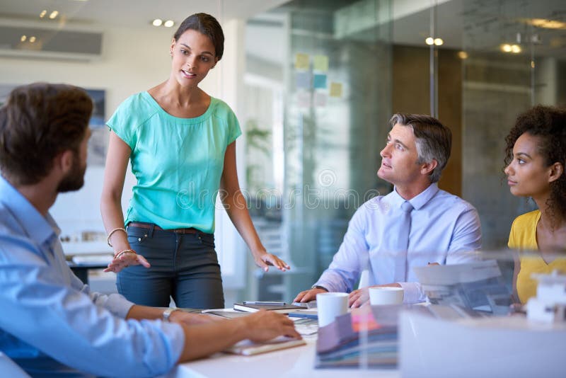 Presentation, Business People and Group Meeting for Planning, Problem ...