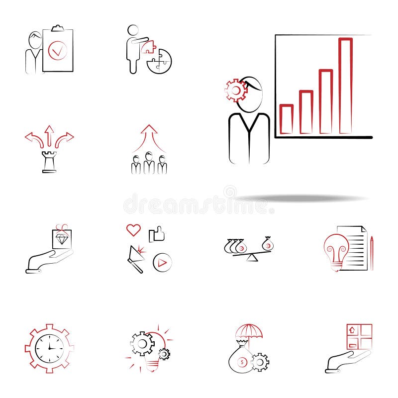 Presentation Business Plan Chart Icon. Business and Management Icons ...
