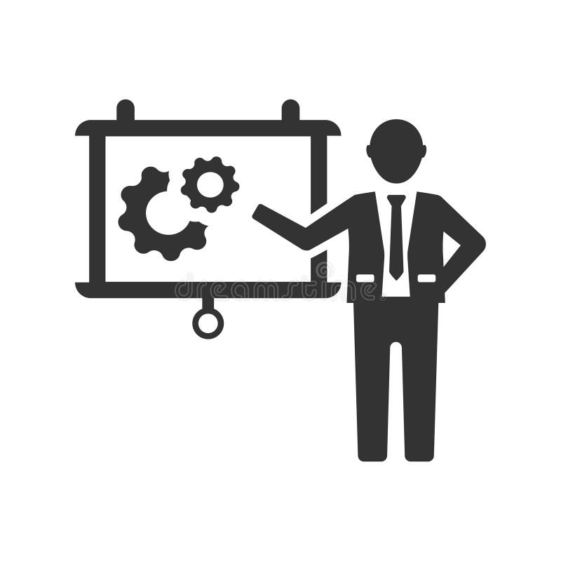 Presentation Business Service Icon Stock Vector - Illustration of sign ...