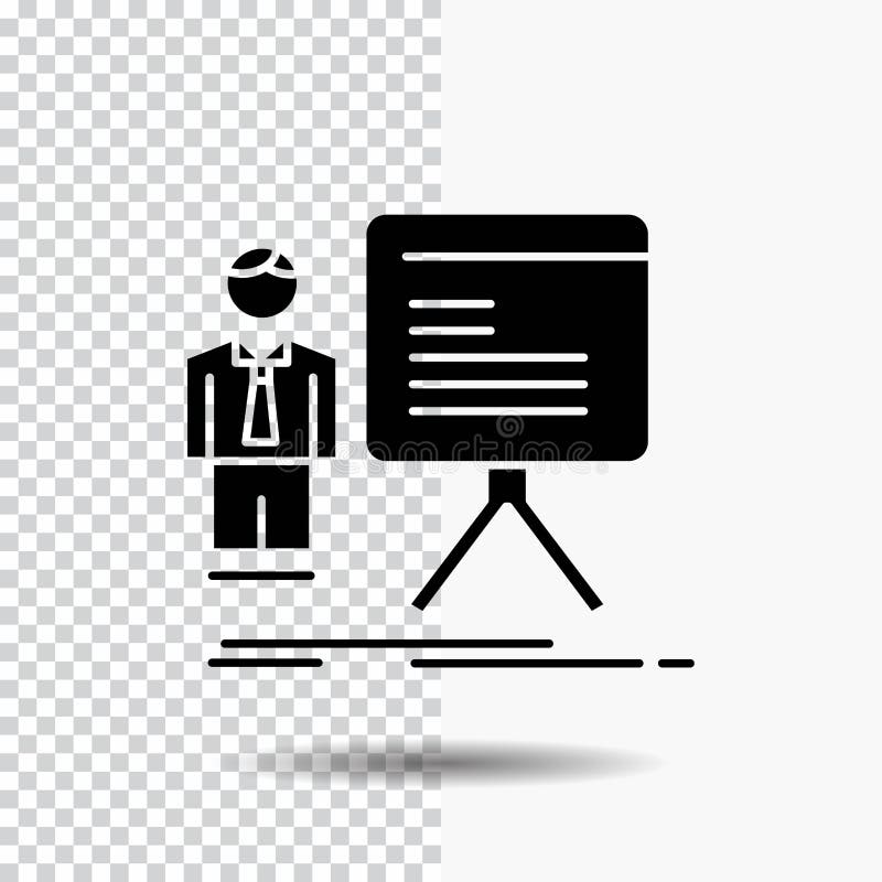 Presentation, Businessman, Chart, Graph, Progress Glyph Icon on ...