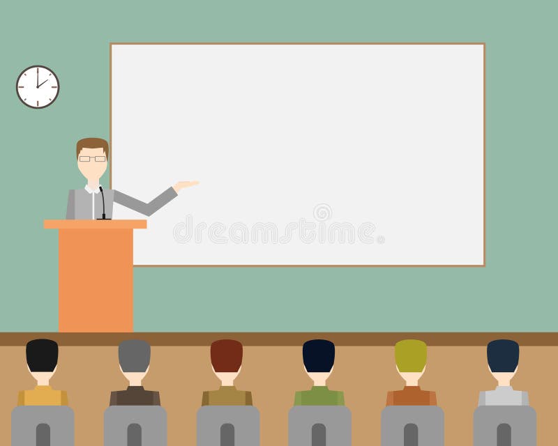 Businessman Giving A Presentation Board For Text Stock Vector ...