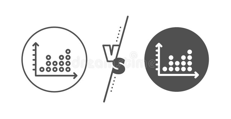 Dot Plot Graph Line Icon. Presentation Chart Sign. Vector Stock Vector ...