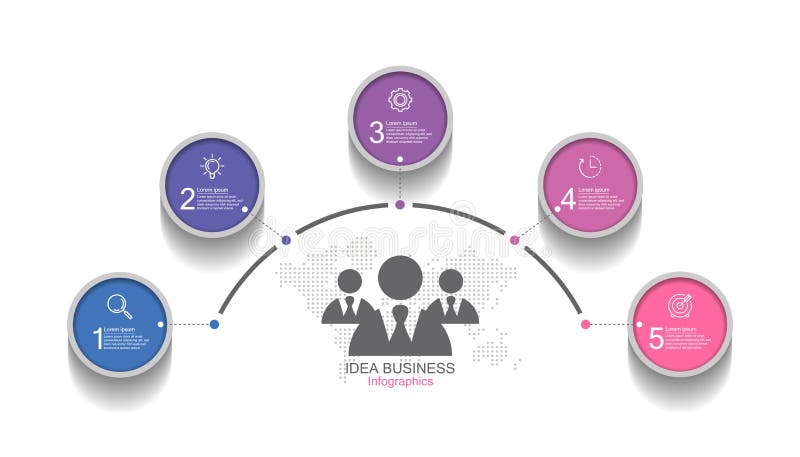 Presentation Circle Business Infographic Design Template Colorful Stock ...