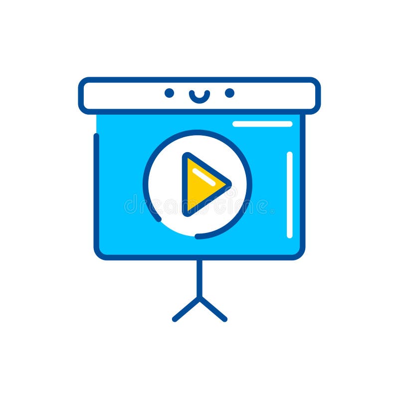 Presentation Color Icon. Custom Video Content. Sign for Web Page ...