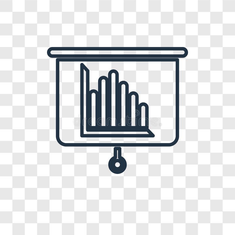 Presentation Concept Vector Linear Icon Isolated on Transparent Stock ...