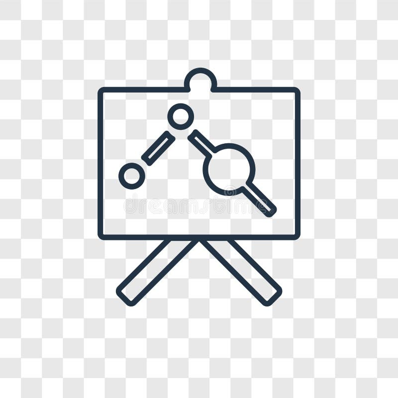 Presentation Concept Vector Linear Icon Isolated on Transparent Stock ...