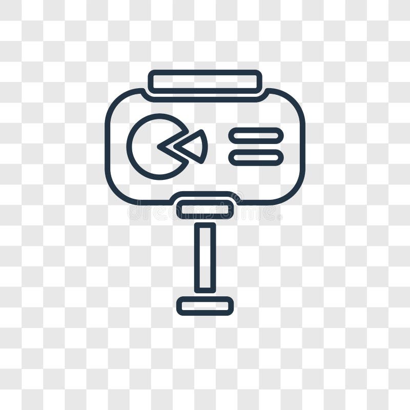 Presentation Concept Vector Linear Icon Isolated on Transparent Stock ...