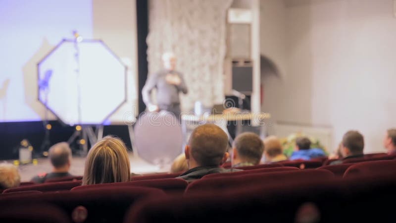 Presentation, Conference, Seminar. Speaker, Presenter at Stage Making a ...