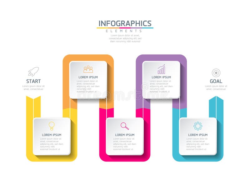 Connecting Steps Business Infographic Template Stock Vector ...