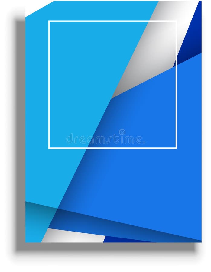 Presentation Cover Template, Blue Vector Background Stock Vector ...