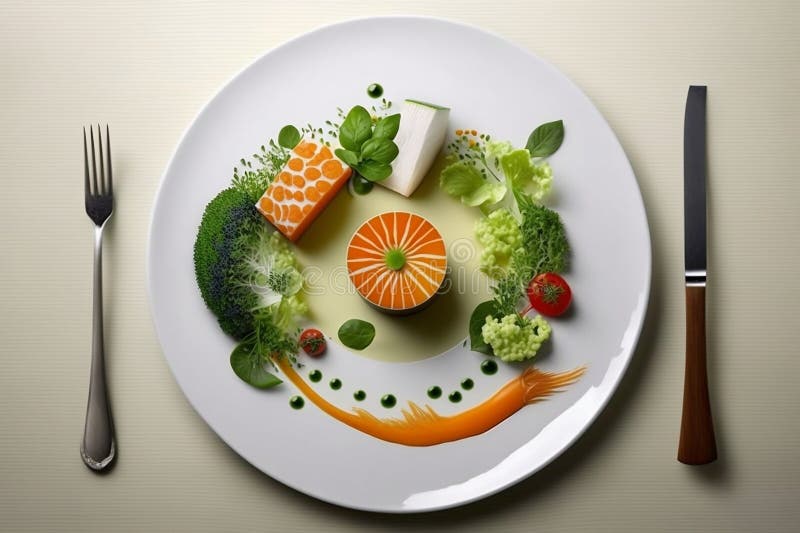 A Presentation of Delicious Food. Generative AI Stock Illustration ...