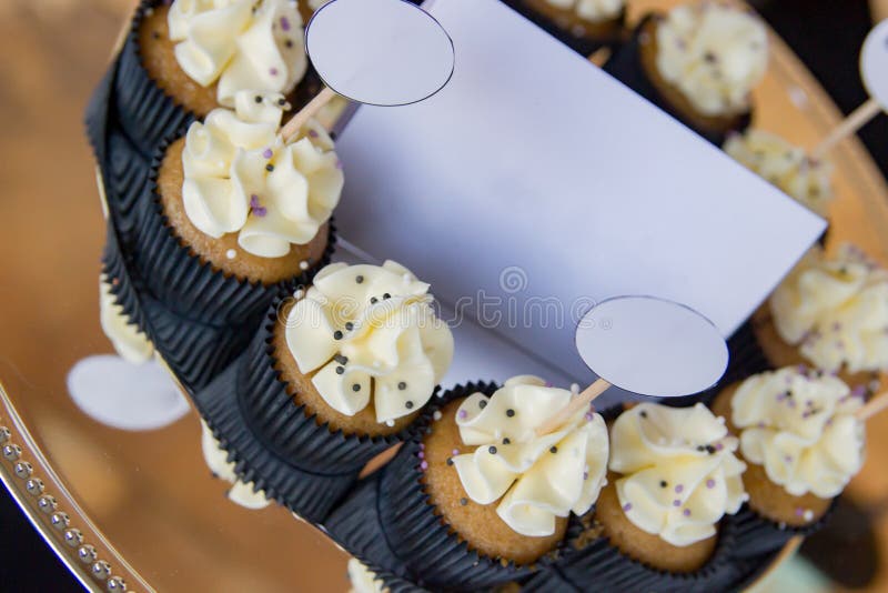 Presentation of Delicious Mini Cakes in a Restaurant Stock Image ...