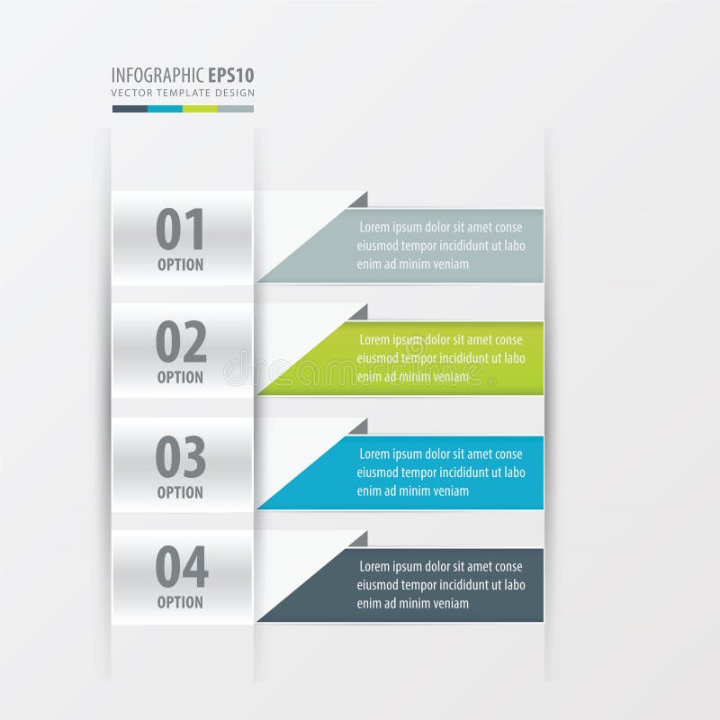 Presentation Design Banner 4 Color Stock Vector - Illustration of ...