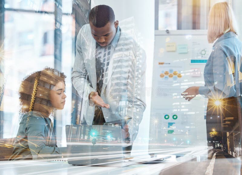 Presentation, Digital Marketing or Business Team in Office with ...