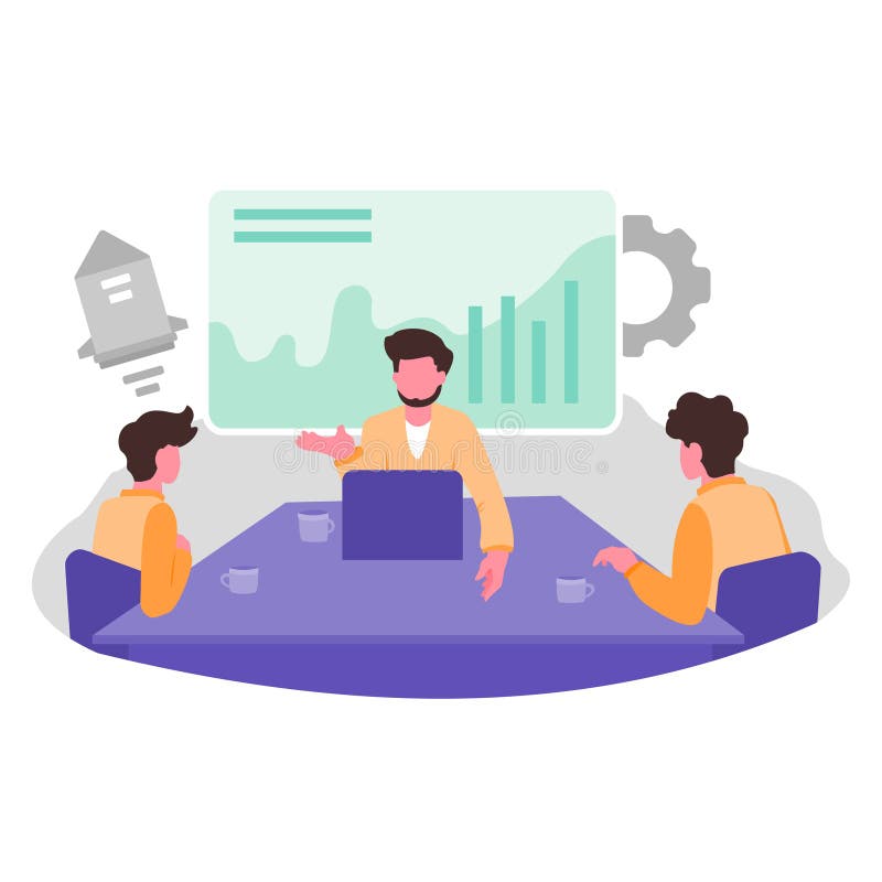 Presentation Discussion Team Teamwork Corporate Stock Illustration ...