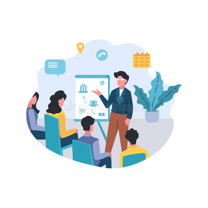 Presentation Discussion Team Teamwork Corporate Stock Illustration ...